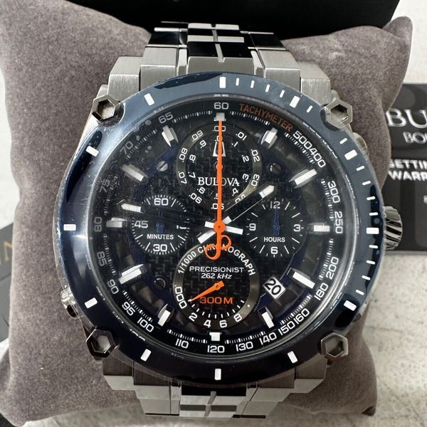 Bulova Men's Icon Quartz Chronograph Date Precisionist Gray Watch 47MM ...