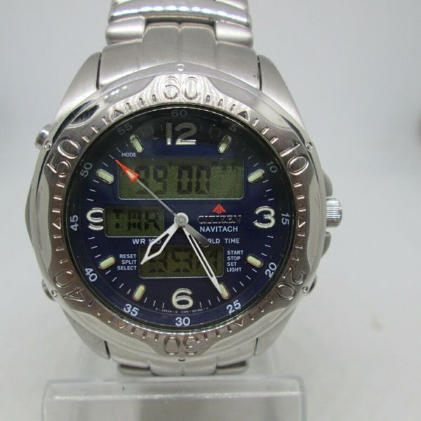 CITIZEN PROMASTER C460-001563Y WORLDTIME ALARM ANA/DIGI QUARTZ MENS ...