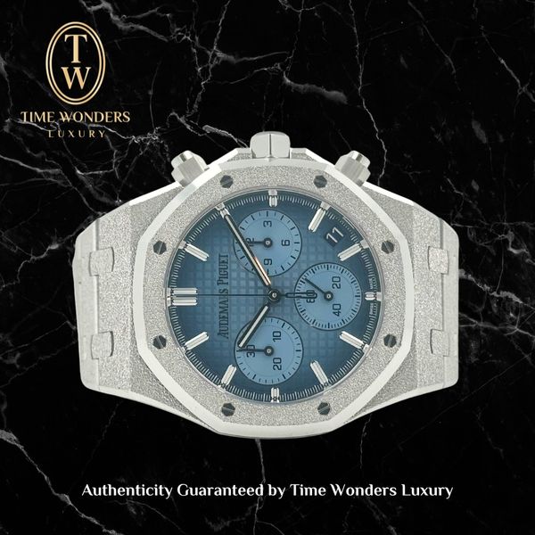 LNIB 2023 Audemars Piguet Royal Oak Chronograph Blue 41mm 26240BC ...
