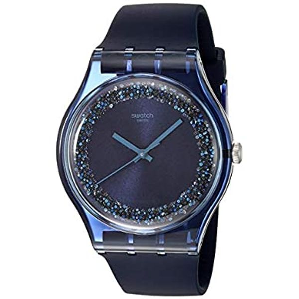 Swatch Swatch 1607 Archi-Mixed Quartz Silicone Strap, Blue, 19 Casual ...