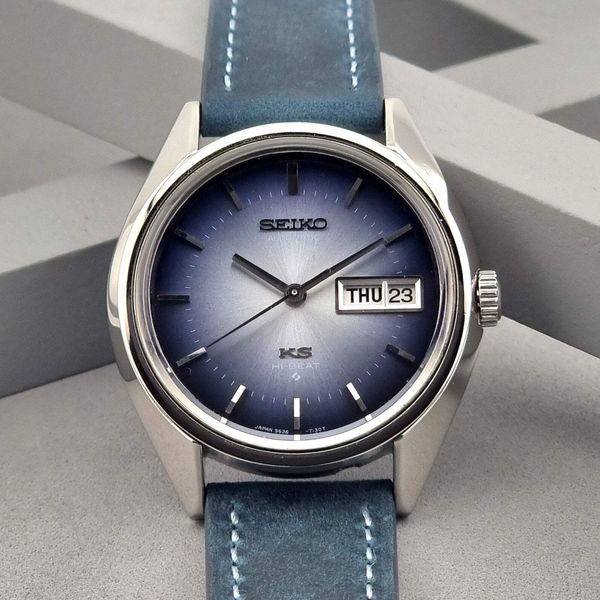 King Seiko watch Hi-Beat 5626-7110 Blue Dial Vintage 1972 serviced and warranty | WatchCharts ...