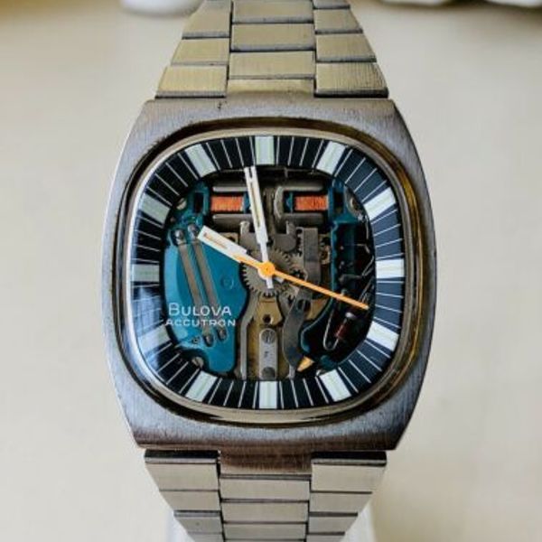 Rare Old & Vintage Bulova Accutron Huge Steel SPACEVIEW Men’s Tuning ...