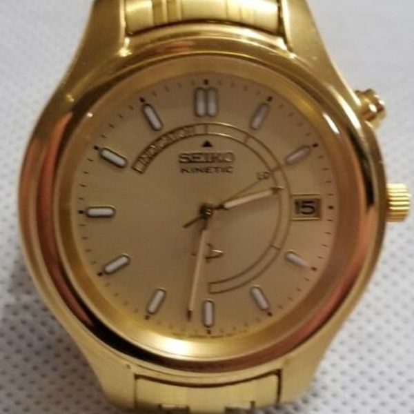 Caterpillar Seiko Kinetic 5M42-0A19 Power Reserve Indicator watch New ...