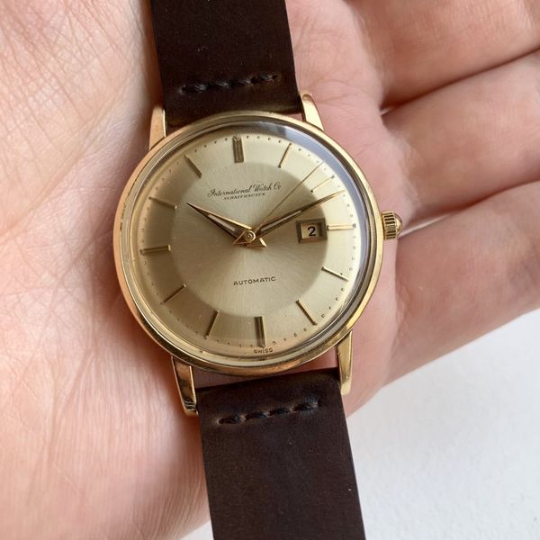 SOLD Fantastic Vintage IWC - Solid 18K Gold - ‘Pie Pan’ Dial - Serviced ...