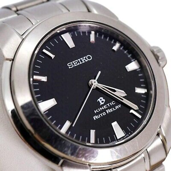 Seiko Brightz Kinetic Auto Relay Titanium Men's Watch Used Cleaned ...