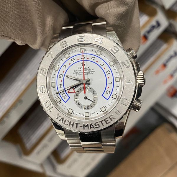 FS: Rolex 116689 Yacht-Master II 18K White Gold / Platinum Bezel ...