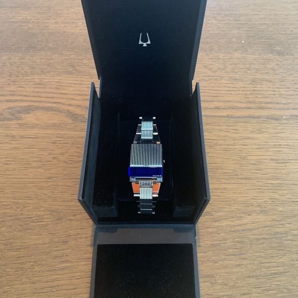 Bulova Men's Computron Archive Series Watch 96C139 Silver Blue ...