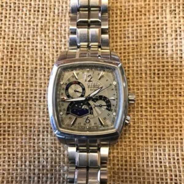 Citizen Eco-Drive Moon Phase Stainless Steel Strap Watch 8651-S025184 ...