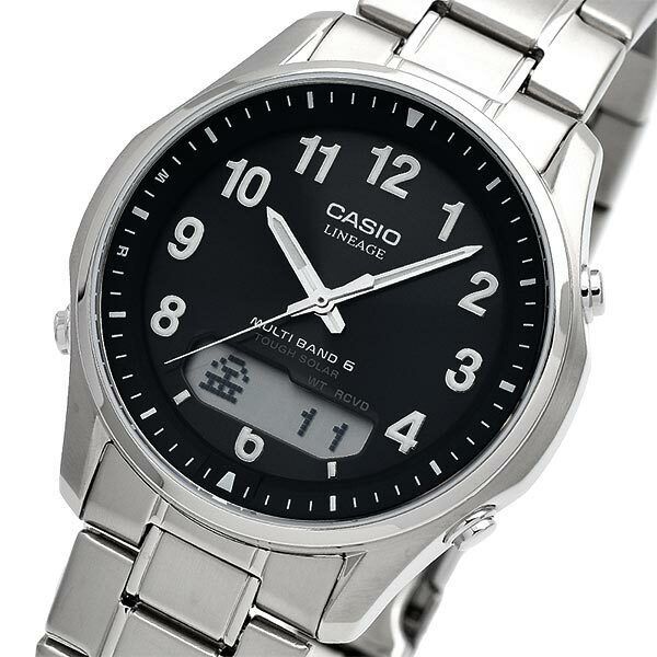 Casio Lineage Watch LCW-M100TSE-1A2JF Silver Black Titanium Radio Solar ...