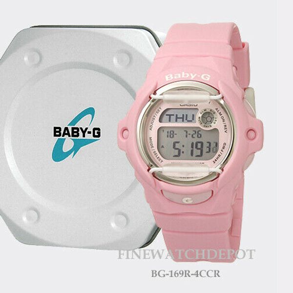 Authentic Casio Baby-G Women's Pink Pastel Color Digital Watch BG169R ...