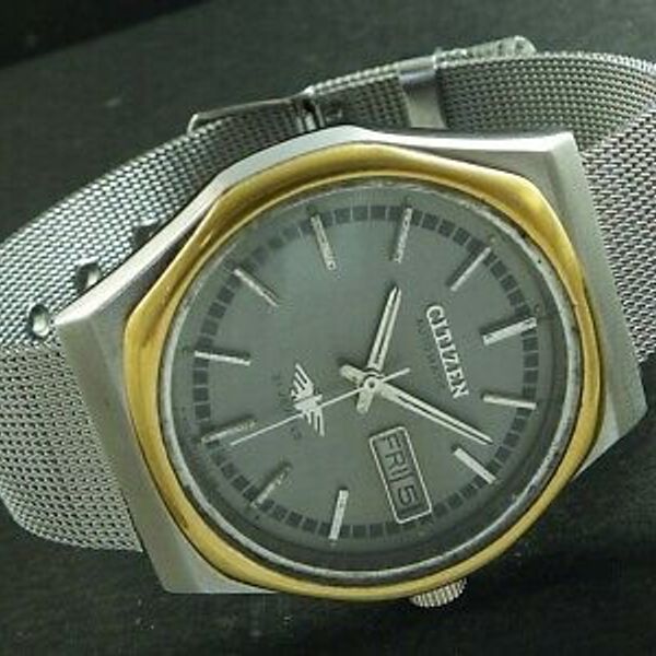 VINTAGE CITIZEN AUTOMATIC 8200A JAPAN MEN'S DAY/DATE WATCH 442a-a221168 ...