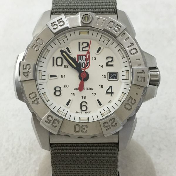 [Used] LUMINOX Quartz watch / Analog / Nylon / WHT / 3250-1GBq H-3 LX-200 [Clothing accessories ...