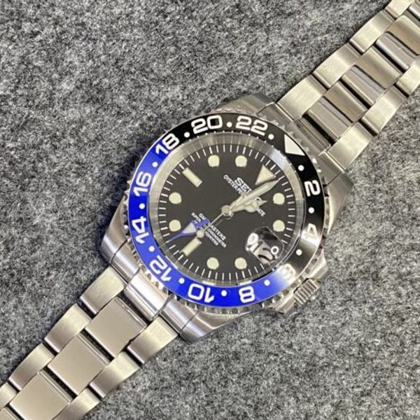Seiko Mod GMT Blue /Black Rotating Bezel Oyster Bracelet | WatchCharts ...