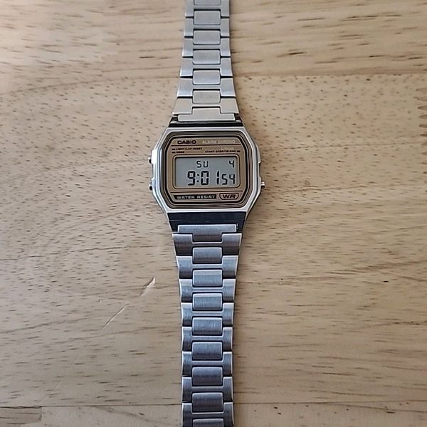 Men's Casio A158 Alarm Chronograph Watch! New Battery! Clean Casio ...