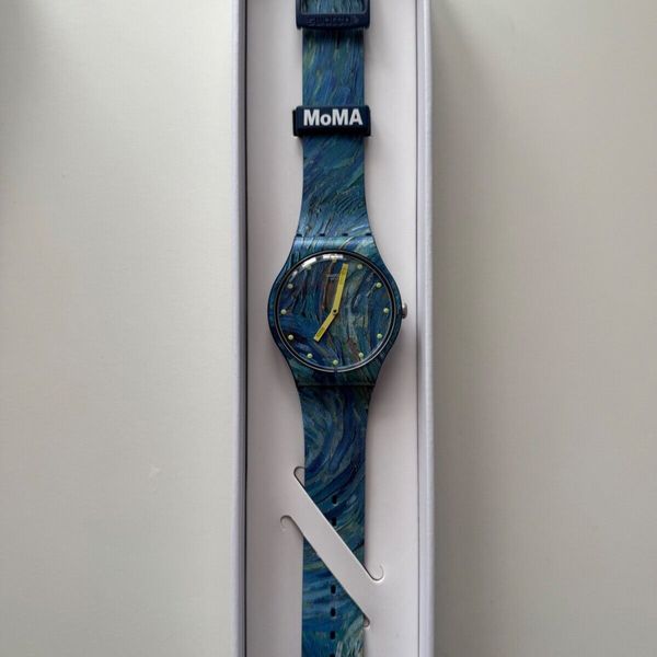 Scarce Swatch Watch x MoMA STARRY NIGHT ARTWORK By VINCENT VAN GOGH NR ...