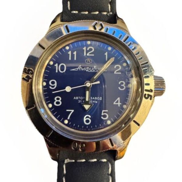 Vostok Amphibia Classic Blue - 120812. Extra Strap and Bezels ...