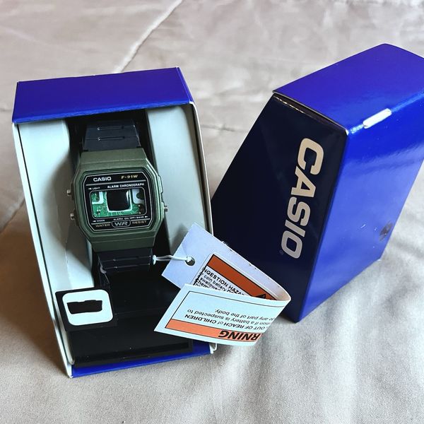 Casio F91 Green - Missing LCD Screen | WatchCharts Marketplace