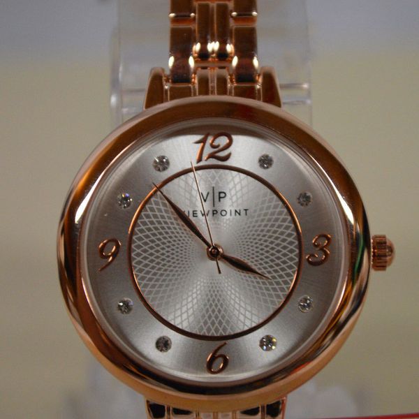 NEW TIMEX Viewpoint Women's 34mm Silver Dial Watch,Rose Gold-Tone ...