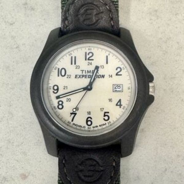 EXCELLENT Menâ s TIMEX EXPEDITION Quartz - INDIGLO BACKLIGHT 12/24 Dial ...