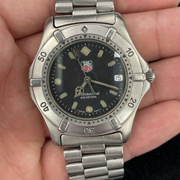 TAG HEUER PROFESSIONAL 200 METERS 38mm 2000 SERIES SWISS MADE QUARTZ WE1110-R | WatchCharts ...