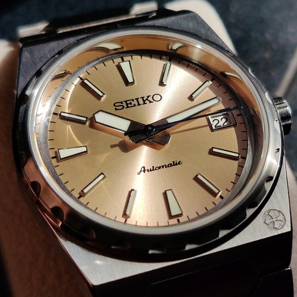 Seiko NH35 222 Homage Custom MOD Automatic Watch Salmon Dial BGW9 ...
