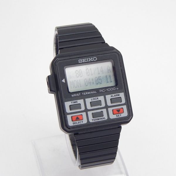 SEIKO Wrist Terminal RC-1000 LCD Computer Alarm 1985 Men's Watch ...