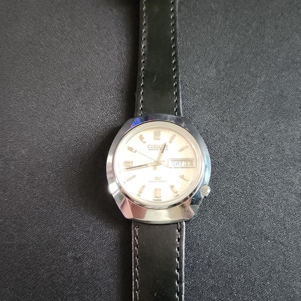 1973 Citizen Hisonic Tuning Fork watch cream dial 3701A licensed ...