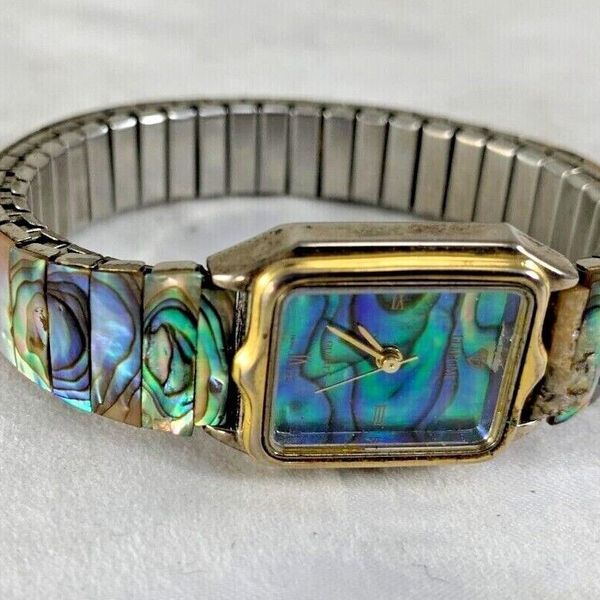 Vintage Ladies Wrist Watch - Paua Shell - Gemtime Quartz Hong Kong ...