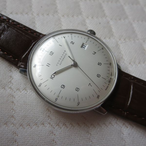Junghans Max Bill Automatic Watch 27.4700 38mm made in Germany w/Box ...