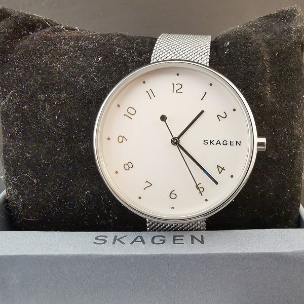 Skagen SKW2623 Signatur White Dial Mesh Stainless Steel Women's Watch ...