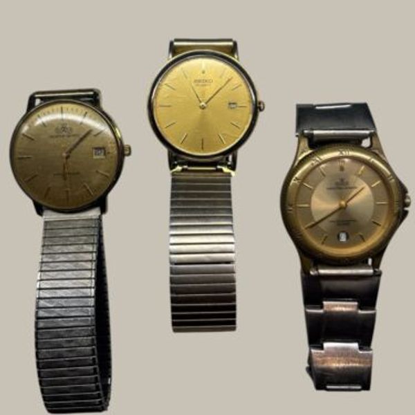 Bundle: 2 Anker Watches + 1 Seiko Watch (Gold Dial) (Functional ...