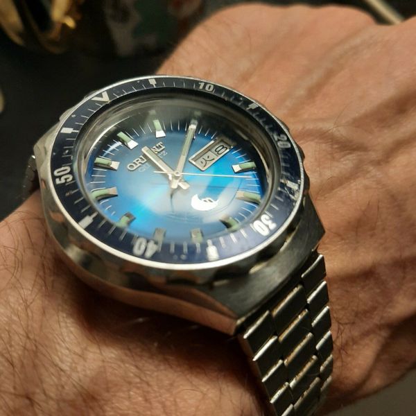 Orient Quartz Divers Blue Dial Kanji Day Date Y029134-60 PR Mens Japan ...