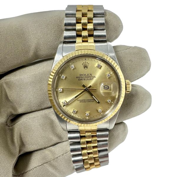 [WTS] 1987 Rolex DateJust 36mm Reference 16013 Champagne Diamond Dial ...