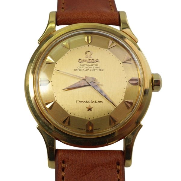 Omega Constellation 18k Yellow Gold Pie Pan Dial Ref. 2852 SC Automatic ...