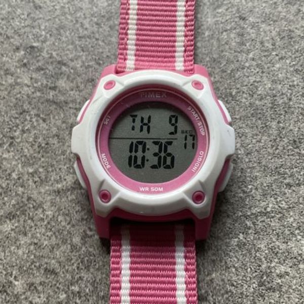 Timex TW7C26200 Kid's Time Machines Watch, Nylon Strap, Indiglo, Alarm ...