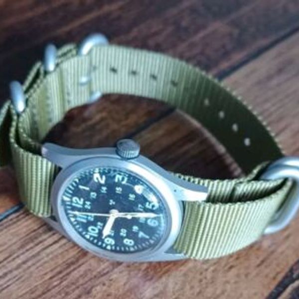VTG 1983 Hamilton Military Issue Stainless Steel H3 Field Watch ...