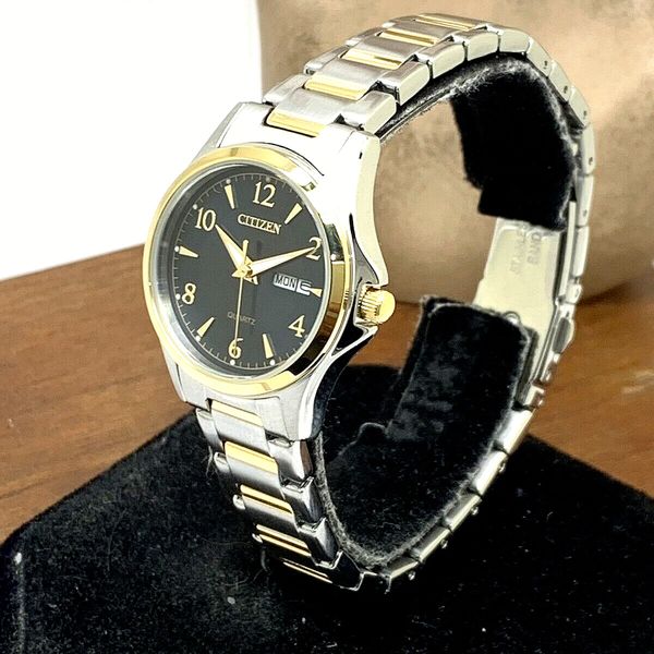 Citizen Women's Watch EQ0595-55L Blue Dial 27mm Petite Two Tone Steel ...