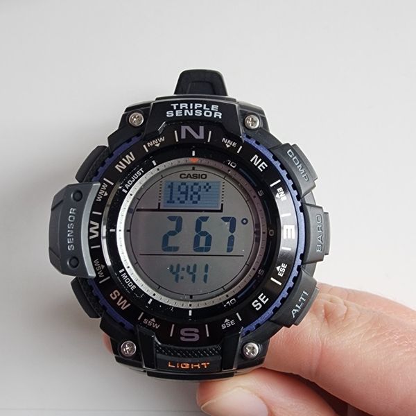 Casio Men's Digital Wristwatch Sgw-1000 with Tripple Sensor - Mint ...