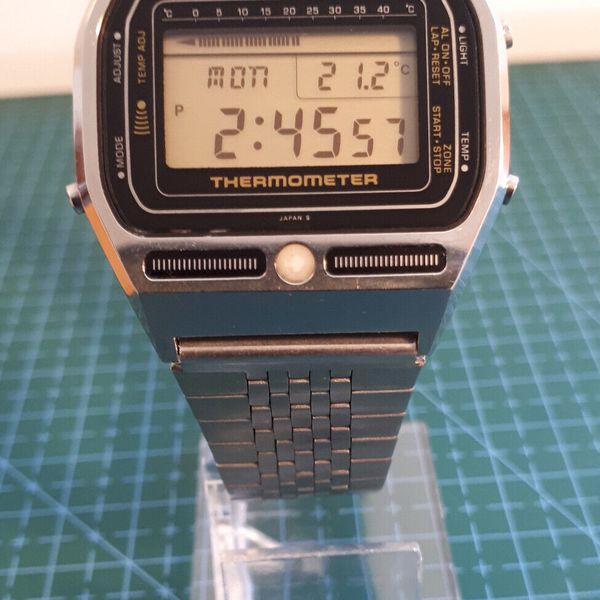 Casio TS-2000 Vintage Digital Thermometer Watch Module 225 - Rare Used ...
