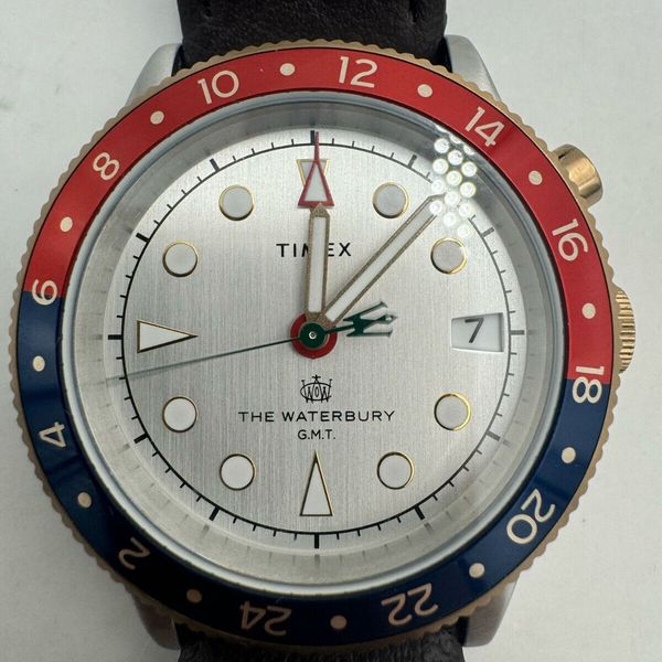 Timex Waterbury Traditional GMT "Pepsi" Quartz Men's Watch 39mm ...