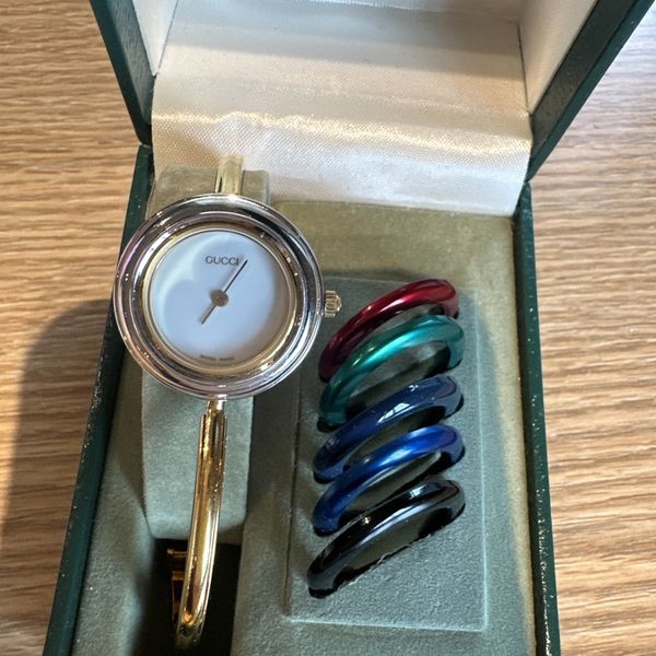 GUCCI Change Bezel 6 Colors Gold Women's Watch | WatchCharts Marketplace