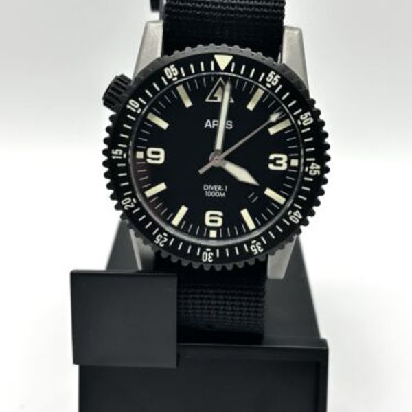 ARES DIVER-1 Mission Timer Quartz Watch Black Dial - Combo Urban & PVD ...