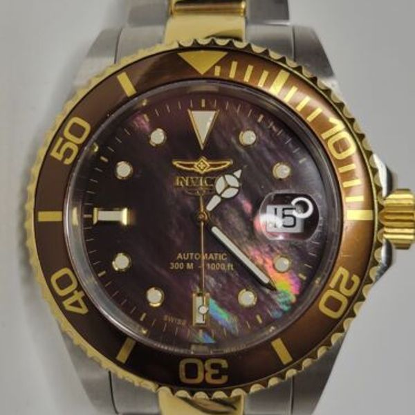 Invicta Swiss Made Automatic Men's Watch 43mm SW200 4620 Brown Mother ...