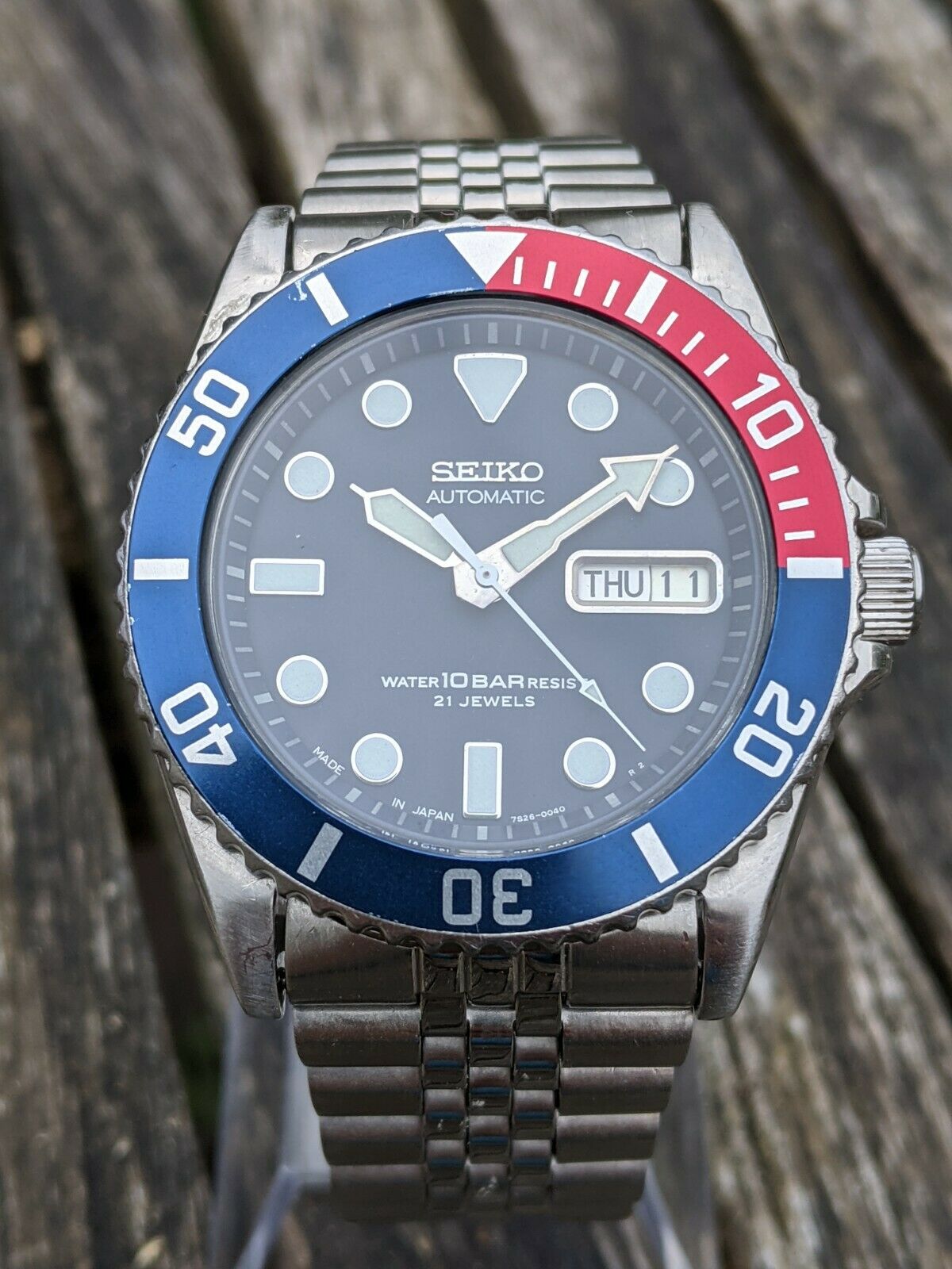 Seiko 7S26-0040 SKX033 Pepsi Midsize Diver - Excellent Original ...