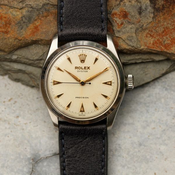 1954 Rolex Oyster ref. 6482 “Honeycomb Radium Dial, 34mm” | WatchCharts