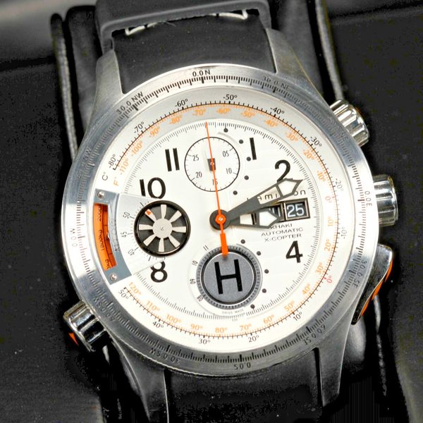 Hamilton khaki field X-copter with date and chronograph function ...