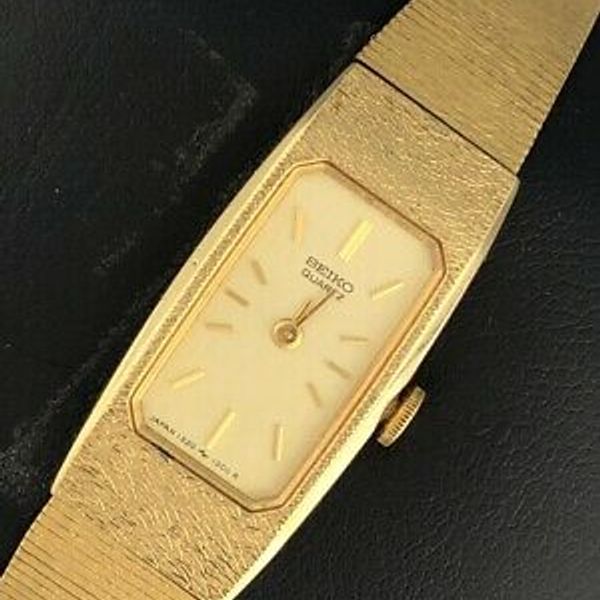 Mint! VINTAGE Seiko Ladies Watch 1320-5990, Solid Gold Plated, Beaut ...