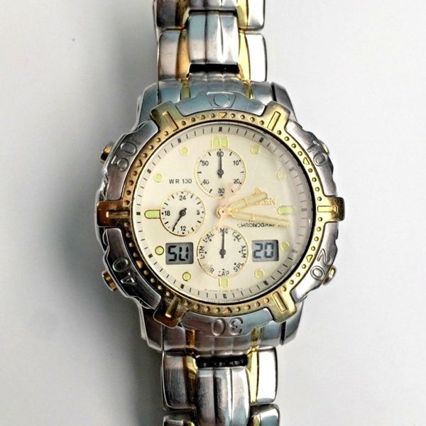CITIZEN PROMASTER C330-Q01075 ALARM CHRONOGRAPH WR100 WATCH - WORKS ...