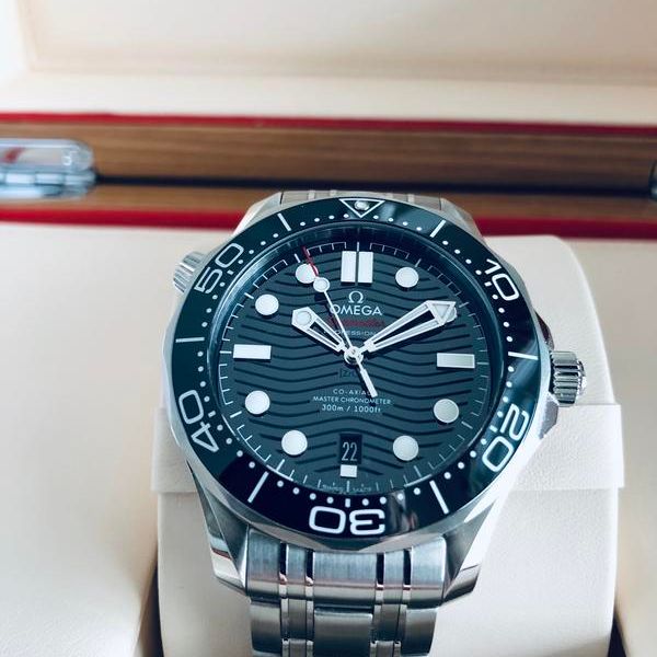 FS only New 2019 Omega Seamster 300m Black Wave Dial w/ steel bracelet ...