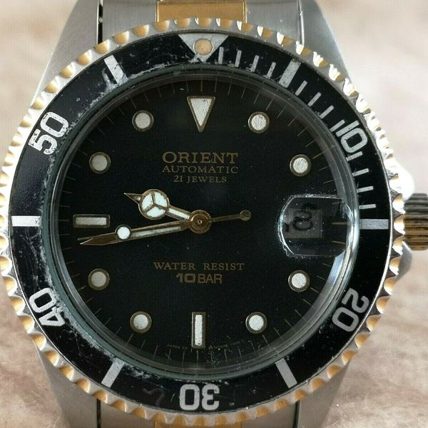 ORIENT 200M Submariner DIVERS ER00 Gold-Steel AUTOMATIC 40mm MENS Watch ...